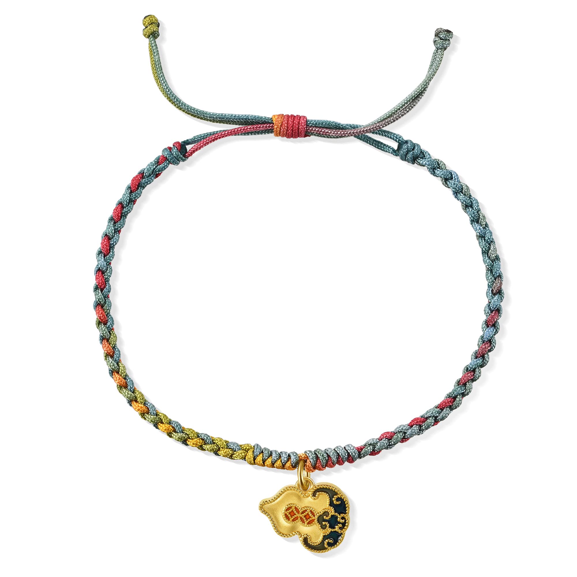 CHOW SANG SANG Cultural Blessings 999 Gold Gourd (Wulu) Blessing Bracelet for Women 92605B | 8.6 Inches, (22 CM)