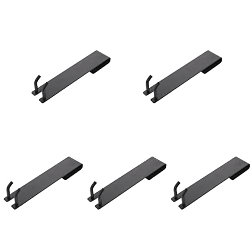 DOITOOL 5pcs Kitchen Towel Clo Universal Stainless Hooks Shower Over Long Punch Coat Hats Hangers Frameless Clothing Hanger Door Room Bathroom Extended Steel Storage Cabinet Hook Back
