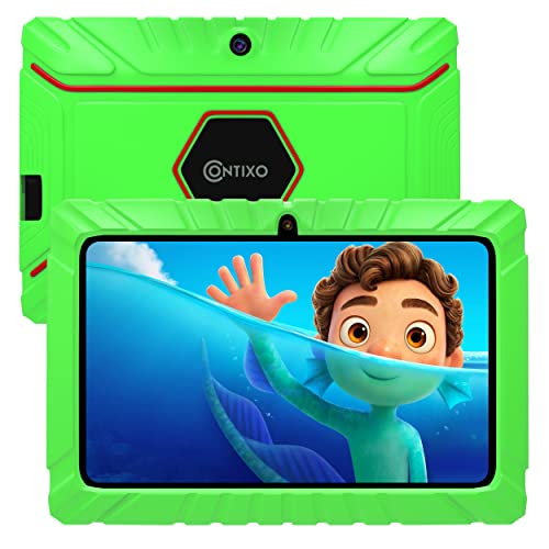 Contixo 7 inch Learning Kids Tablet Bundle - 16GB Storage, Bluetooth, Android, Dual Cameras, Parental Control, Kids Bluetooth Headphone & 32GB microSD Card