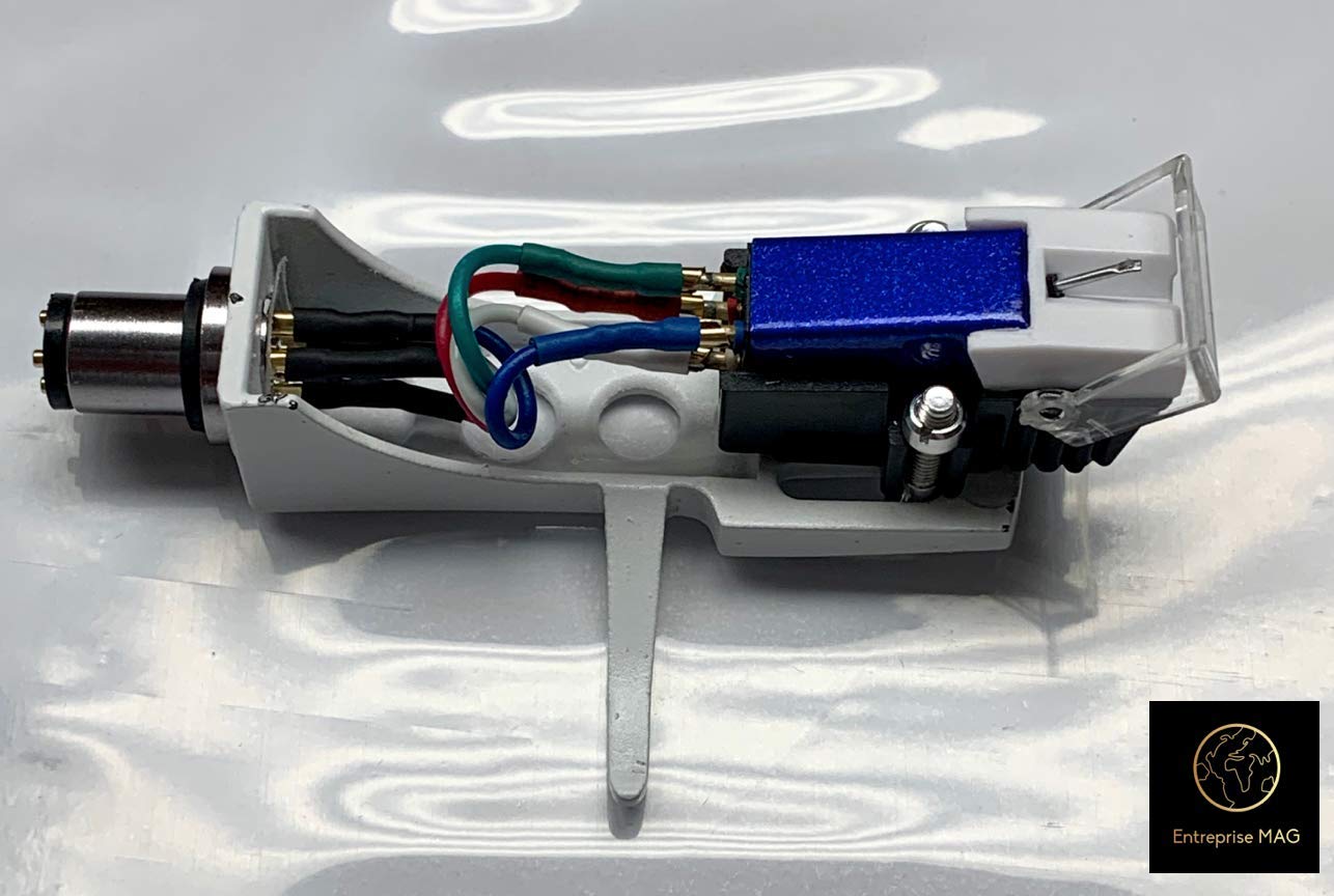 Cartridge and Stylus, needle with mounting bolts And white Headshell for Stanton T120, T60, T80, T90, T62, T92, ST150, T92 usb, ST100, STR8100, STR880, STR890