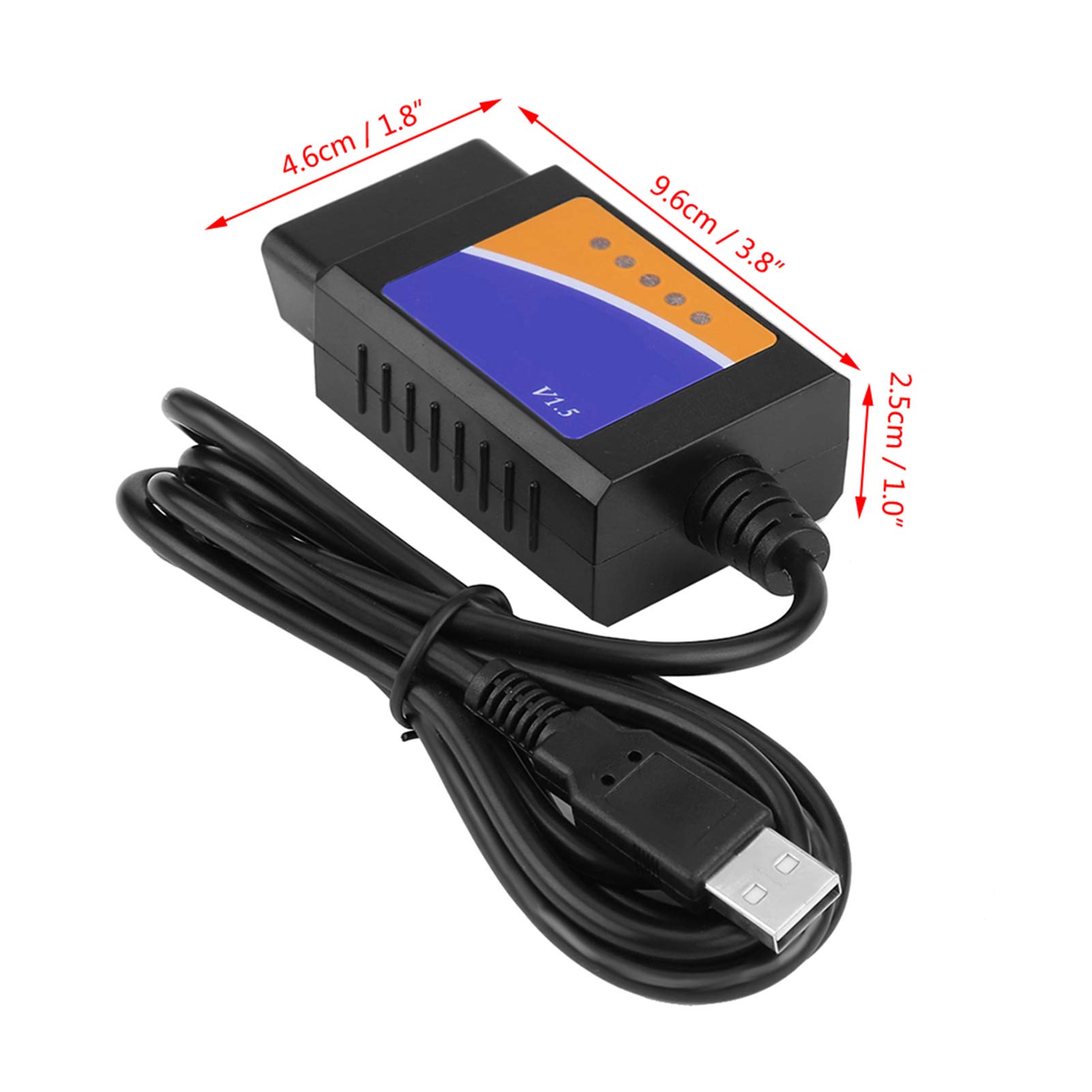 Car Diagnostic Cable - Car USB Connector V1.5 OBD2 Diagnostic Cable Interface Scanner for Benz BMW Citroen