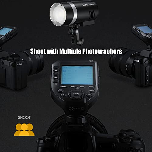 Godox XProII XProII-S XProIIS Flash Trigger for Sony TTL Wireless Transmitter 2.4G HSS 1/8000S Bluetooth Connection, New Hotshoe Locking Large Screen Trigger for Sony Cameras (XPro Xpro-S Upgraded)