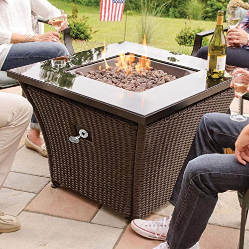 EXCELFU LP Propane Gas Fire Pit Stainless Steel Burner Ring Installation Kit, 12 inch