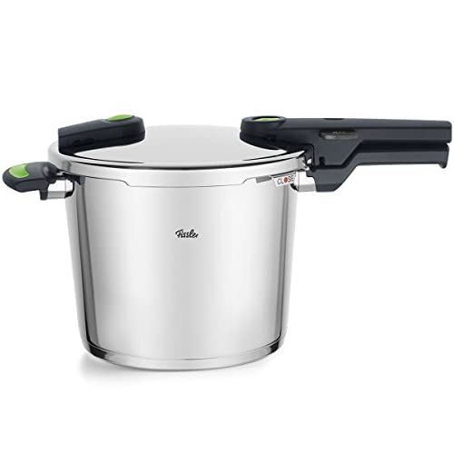 Fissler Vitaquick Green Pressure Cooker - 6.3 Qt - Made in Germany - For All Cooktops - For Gas & Induction Stovetop - Safe & Intuitive Design - Pressure Cooker Pot Steel