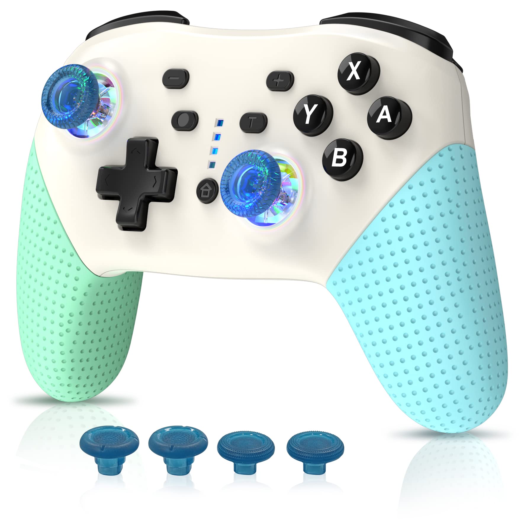 DOBE Switch Pro Controller, Wireless Switch Controller Compatible with Switch/OLED/Lite, LED Light 4-Level Vibration Wireless Remote Gamepad with Wake-up/Turbo/Motion Control
