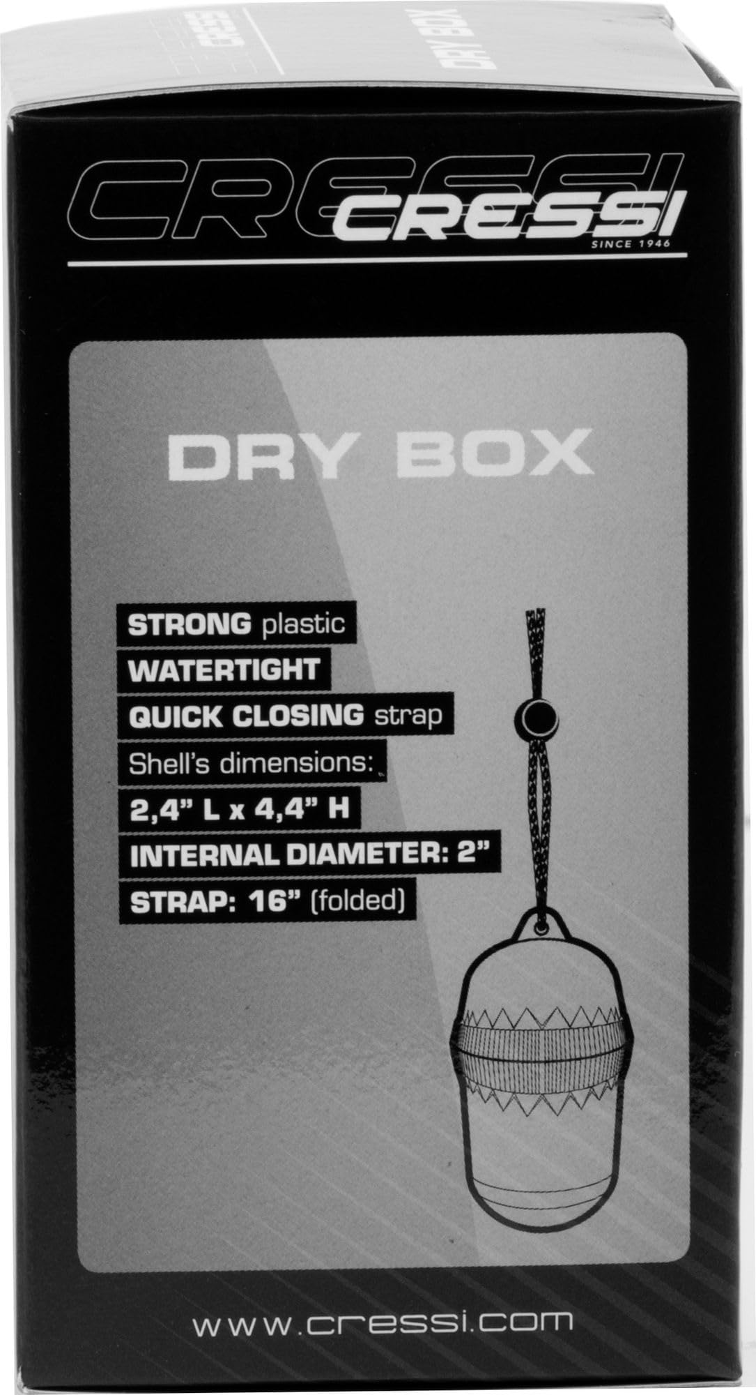 Cressi Watertight Dry Box - Store Objects Securely and Protect from Sand, Dust, and Debris