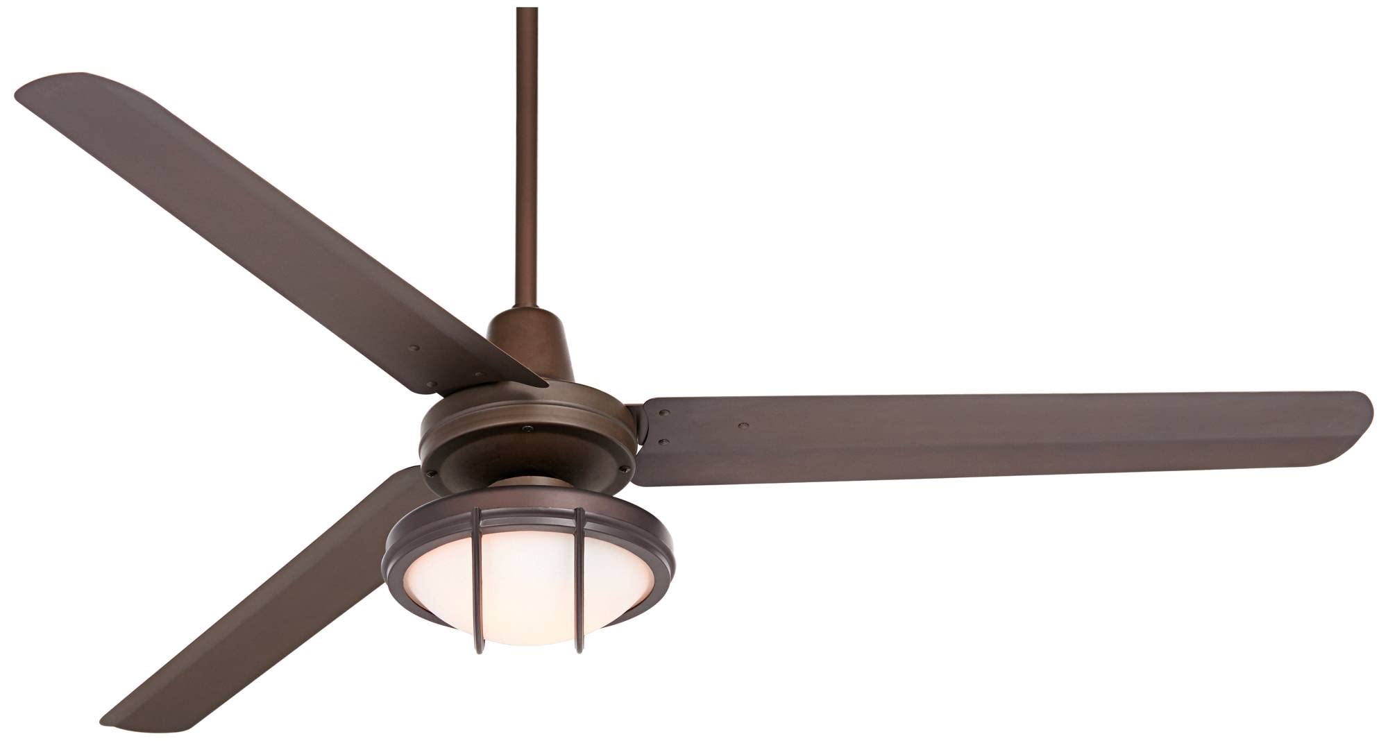 Casa Vieja 60" Casa Turbina Modern 3 Blade Indoor Outdoor Ceiling Fan with Light LED Remote Oil Rubbed Bronze Frosted White Glass Damp Rated for Patio Exterior House Porch Gazebo Garage Barn