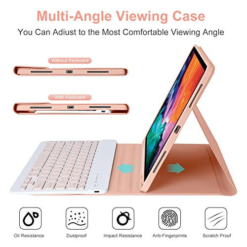 Keyboard Case for New iPad Pro 12.9 inch 2022-6th Generation / 2021-5th / 2020-4th / 2018-3rd Gen, Smart Magic Keyboard - Wireless Detachable - with Pencil Holder -iPad Pro 12.9 Case with Keyboard