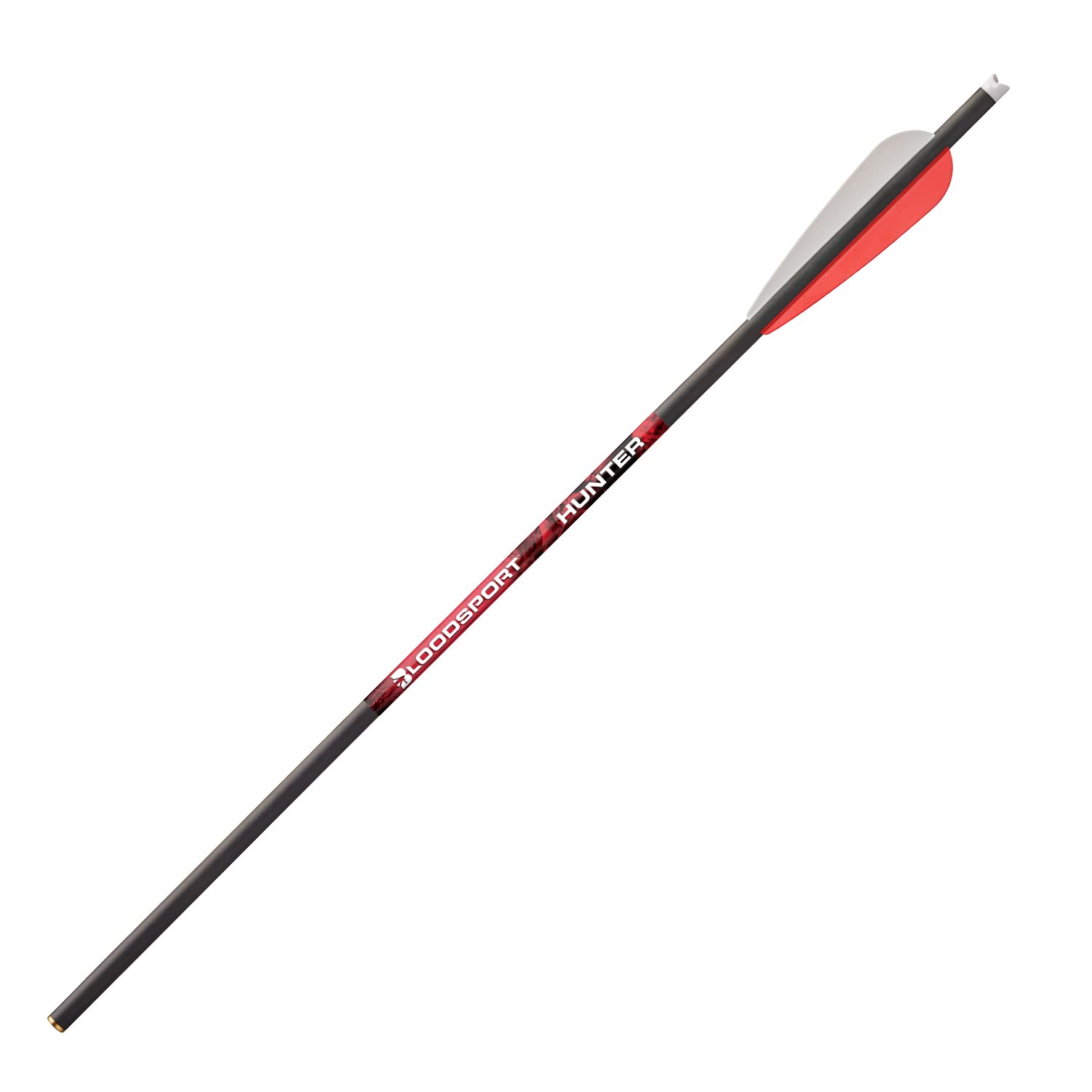 BloodSport Hunter Precise Durable Carbon Hunting Arrow for Crossbow - 22" Length, 300 Grains, 300 Spine.003 Straightness.300 I.D.344 O.D, 6 Pack Black
