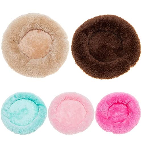 Houchu Mini Hamster House Guinea Pig Bed Soft Winter Guinea Pig Nest Cotton Warm Mat Small Animal Cage Sleeping Bed Pet Accessories(L,Pink)