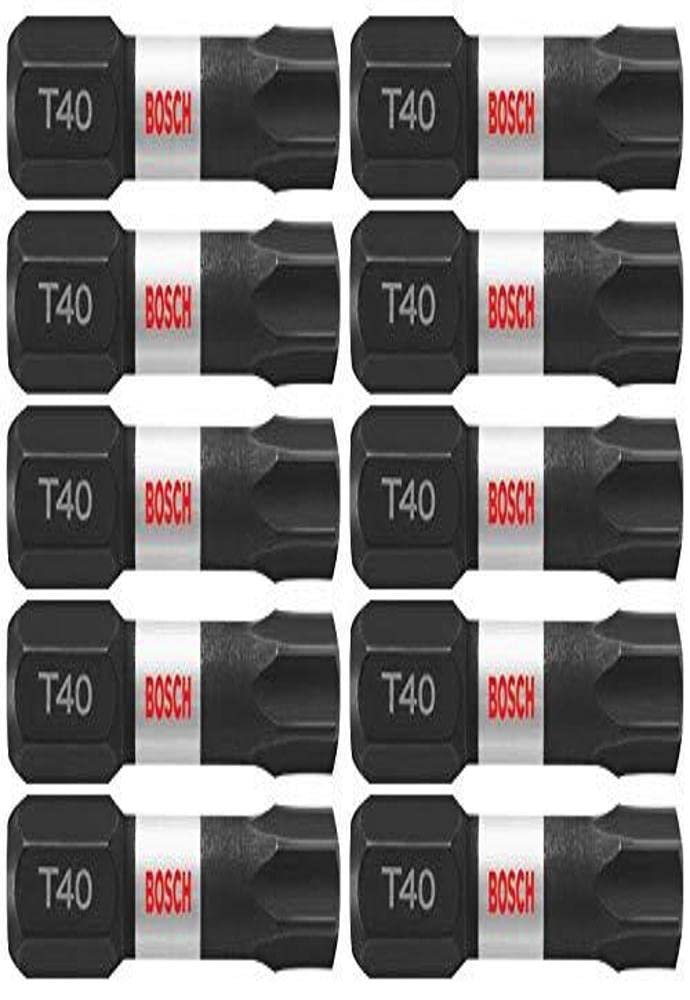 BOSCH ITT401B 10-Pack 1 In. Torx #40 Impact Tough Screwdriving Insert Bits