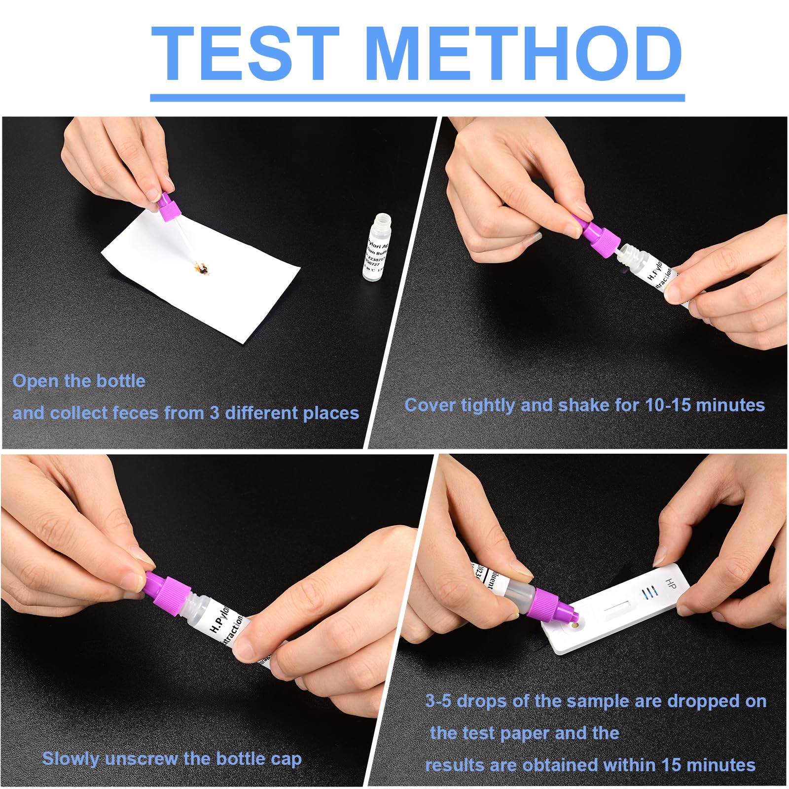 Kueysing Helicobacter Pylori Test Kits, H. Pylori,h. Pylori Stool (Antigen) 10-15 Minutes of Quick Home Testing, The Result is Highly Accurate, Easy to Read and use