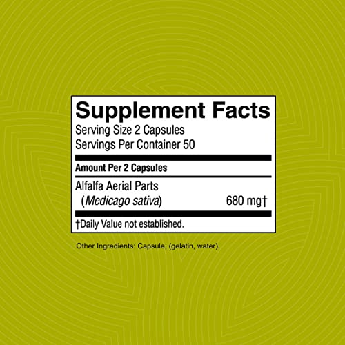 Nature's Sunshine Alfalfa, 100 Capsules