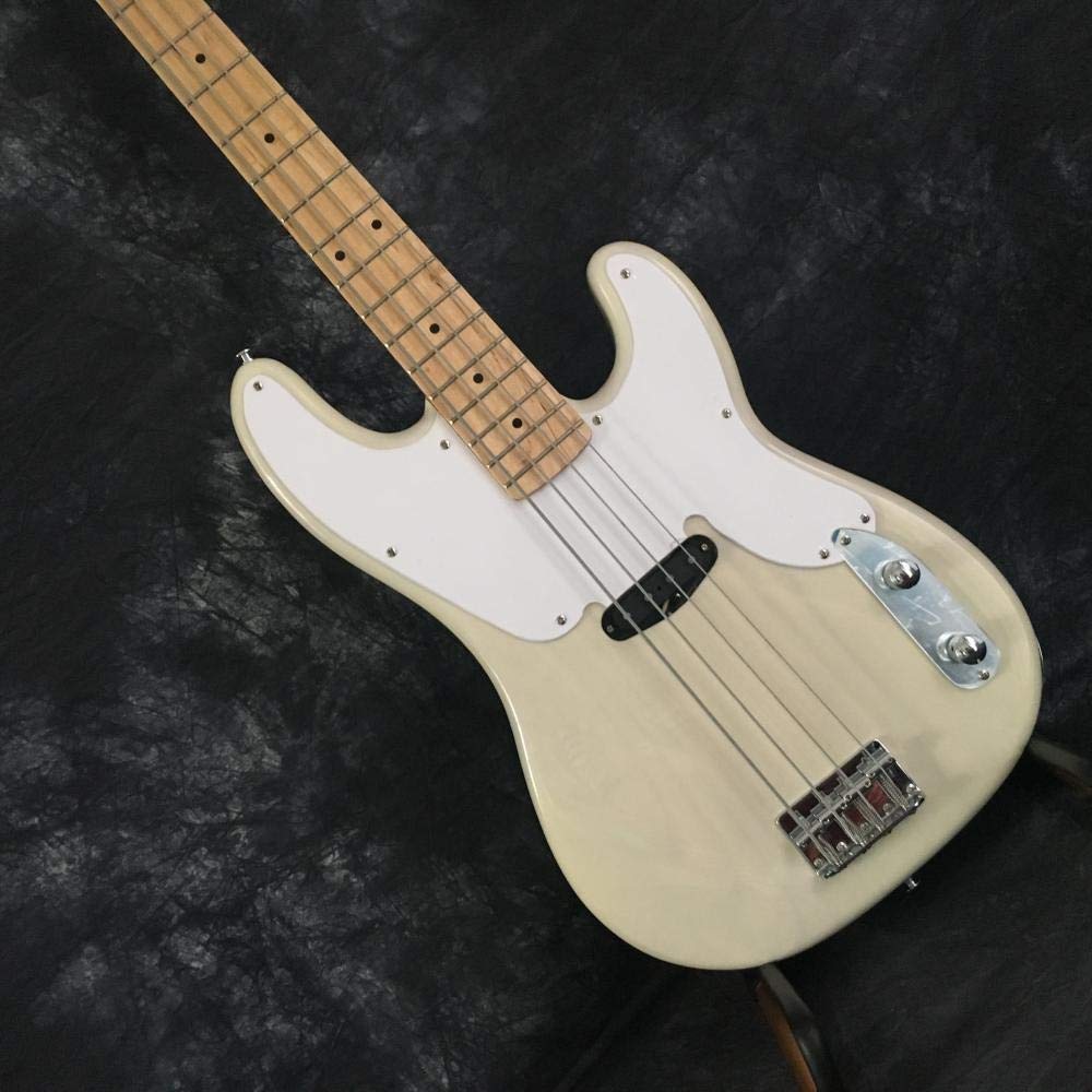 CJWSLYT Guitar Jazz Instrument 4 String White Low Electric Guitar Guitar String Acoustic Steel Steel String Guitar ZDANFDD (Size : 40 inches)
