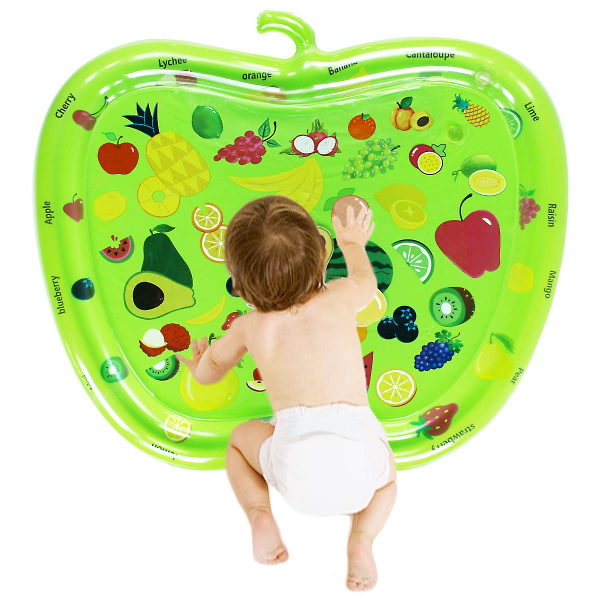 SUNSHINE-MALL Infant Toys Water mat, Tummy time Baby Toys, Inflatable Play Mat Water Cushion Baby Toys, Fun Early Development Activity Play Center for Newborn (80 x 76 cm)