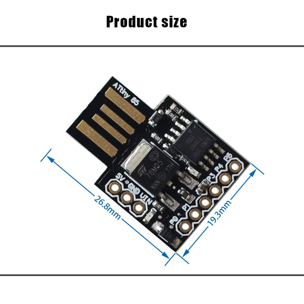 Comimark 5Pcs Digispark Kickstarter ATTINY85 for Arduino General Micro USB Development Board