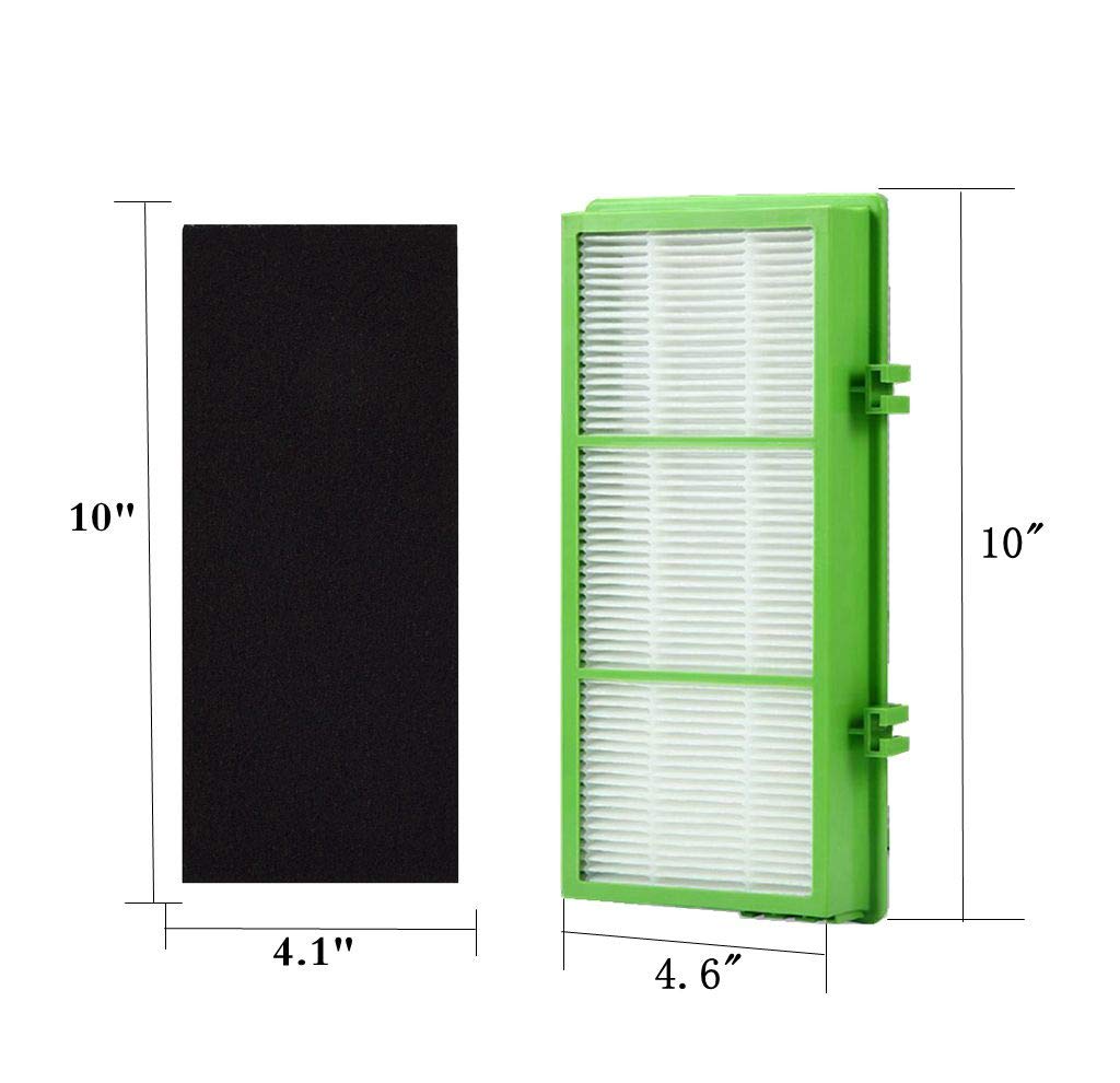 DerBlue Replacement True HEPA Filter Compatible with Holmes AER1 Series Including 4pcs Filters and 8pcs Pre Filters Replacement Parts # HAPF300AH-U4R, HAP242-NUC