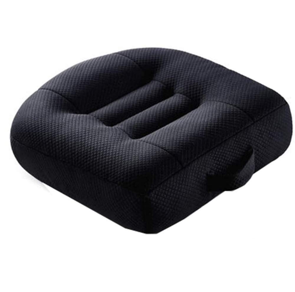Car Seat Cushion, Office Chair Booster Seat Booster Cushion, Breathable Mesh Portable Car Booster Seat for Short Drivers Extra Thick Seat Cushion for Car Office,Home, 40x40x12cm Black