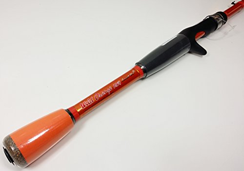 Carrot Stix Casting Fishing Rod - 7' Medium Wild Wild Orange W/Microwave Guides - C2WX-MWG-701M-M-C