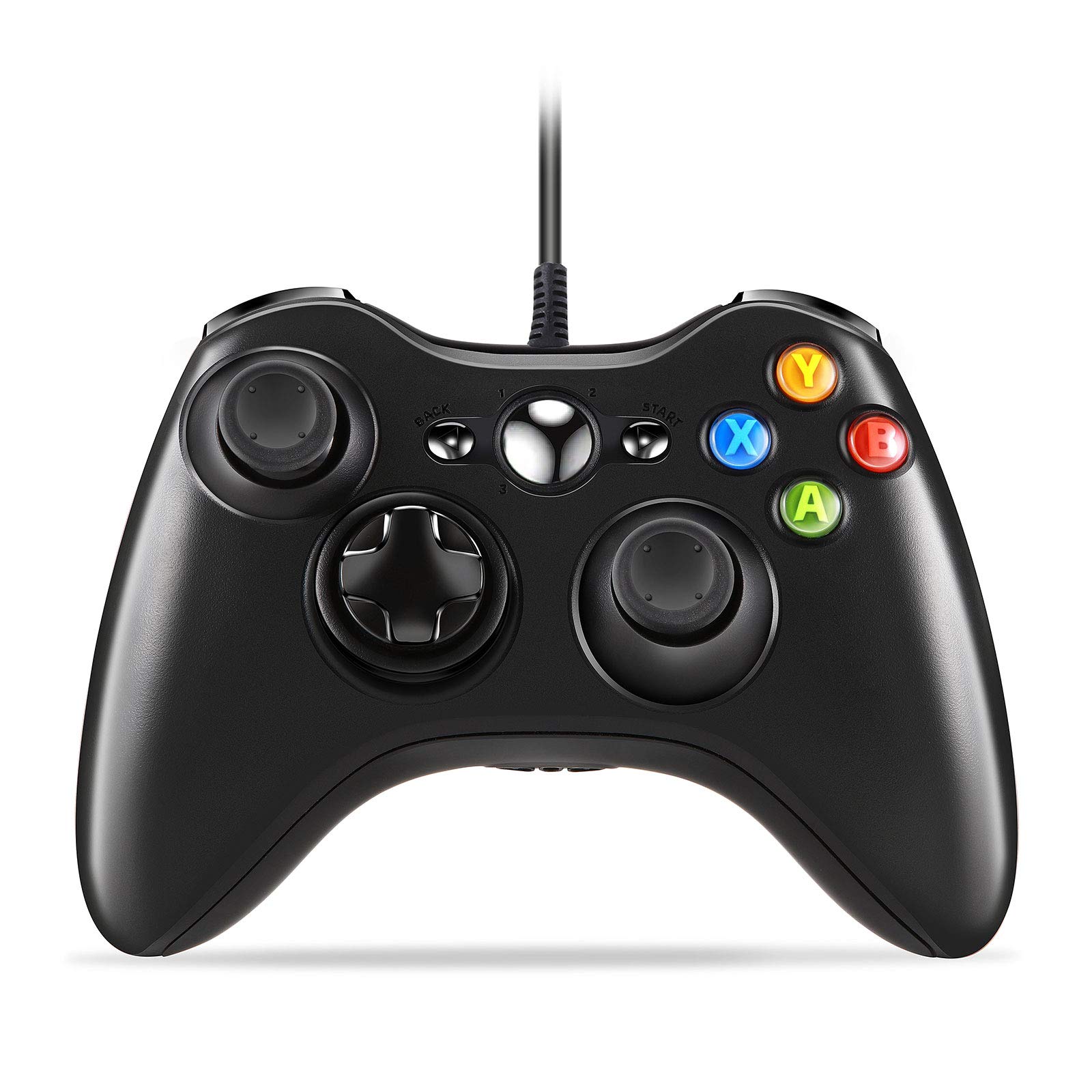 Crifeir Wired Controller Replacement for Xbox 360&Slim Controller and PC Controller(Windows 7/8/10)(Black)