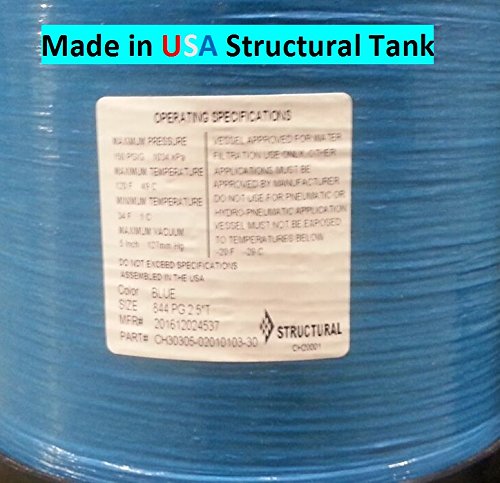 Fleck USA 5600 SXT Metered 48K Grain Water Softener Ships Loaded USA Structural Blue Mineral Tank