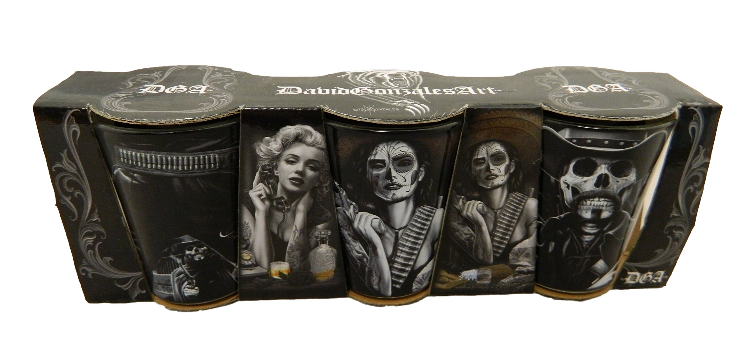 David Gonzales Art Shot Glass - Western - Set of 3