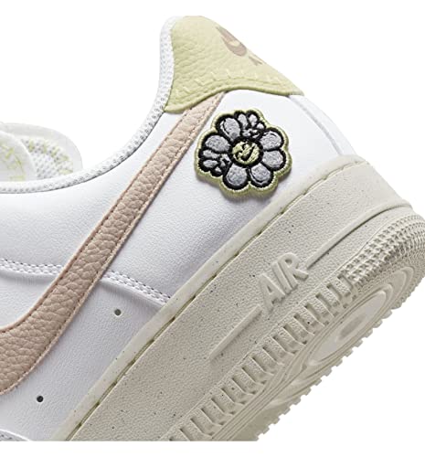 Nike Women's AIR Force 1 '07 Next Nature Shoes, White/Boarder Blue/Citron Tint/Pink Oxford, 8