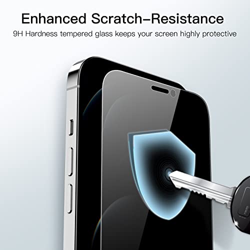 JETech Privacy Full Coverage Screen Protector for iPhone 12 Pro Max 6.7-Inch, Anti-Spy Tempered Glass Film, Edge to Edge Protection Case-Friendly, 2-Pack