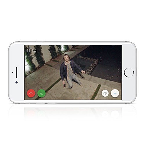 Certified Refurbished Ring Spotlight Cam Battery HD Security Camera with Built Two-Way Talk and a Siren Alarm, Black, Works with Alexa