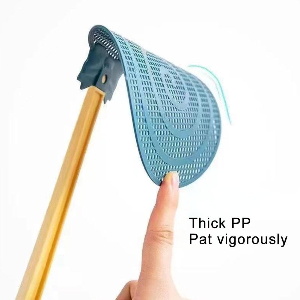 GINTBN 5Pcs Fly Swatter, 21 * 5.9in Long Handle Plastic Flyswatter, Vibrant Colorful Lollipop Shape Fly Swatters, Fly Swatter for Indoor and Outdoor