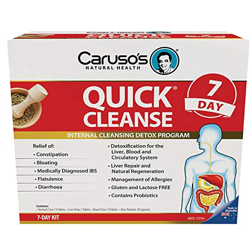 Carusos Natural Health Quick Cleanse 7 Day Detox Program + Probiotic