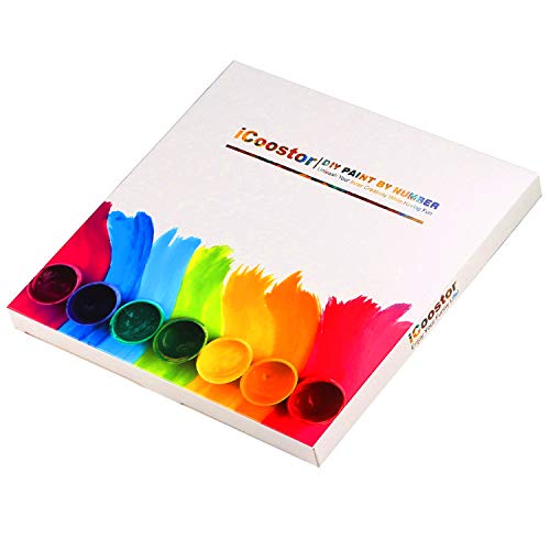 iCoostor Paint by Numbers DIY Acrylic Painting Kit for Kids & Adults Beginner – 16” x 20” Cute Cat and Butterfly Pattern