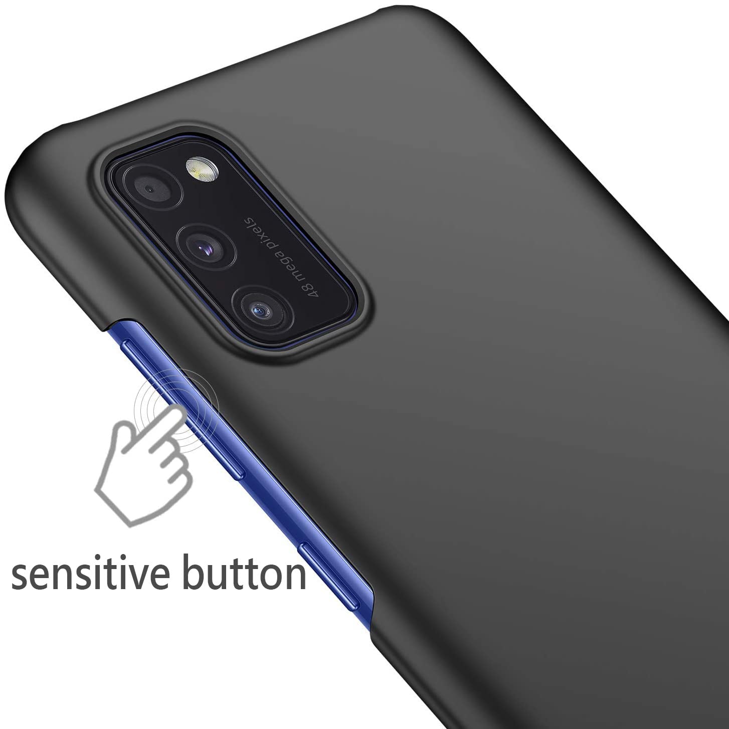 Case for Samsung Galaxy A41 Thin Protective Galaxy A41 Phone Case [Protect from Shock/Scratch/Slip/Marks] [Matte Finish] PC Hard Cover for Samsung A41(not for A40), Black