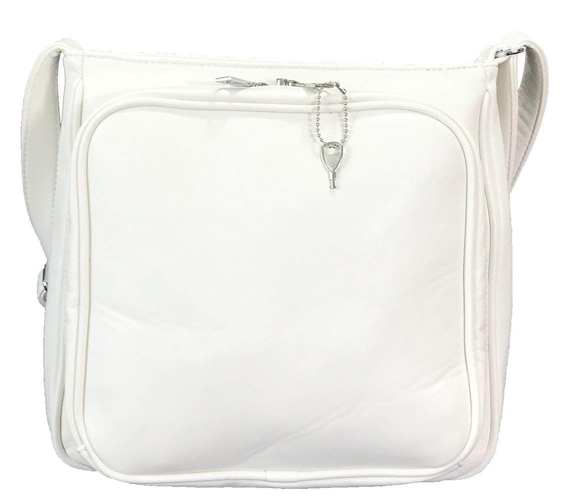 Zzfab Triple Zipper Locking Concealed Carry Crossbody Bag - CCW Concealed Carry Purse (White)