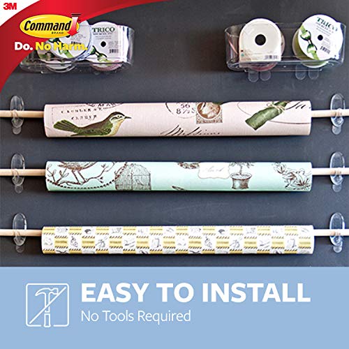 Command 17093CLR 3M-167030-6pk, 6 Hooks, Clear-Indoor