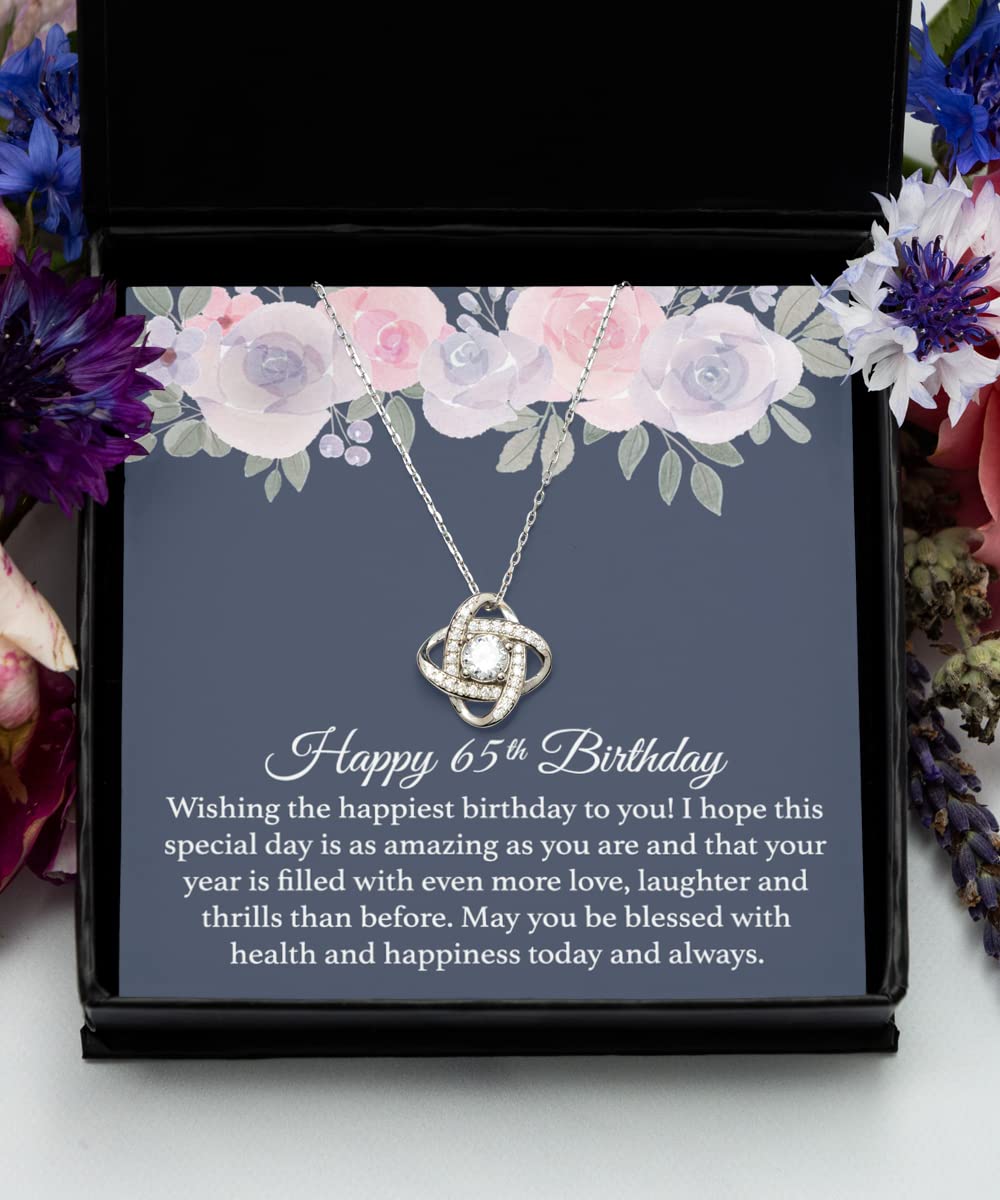 Coveted Goods 65th Birthday Gift for Women, Sterling Silver Necklace for 65 Year Old Woman’s Birthday
