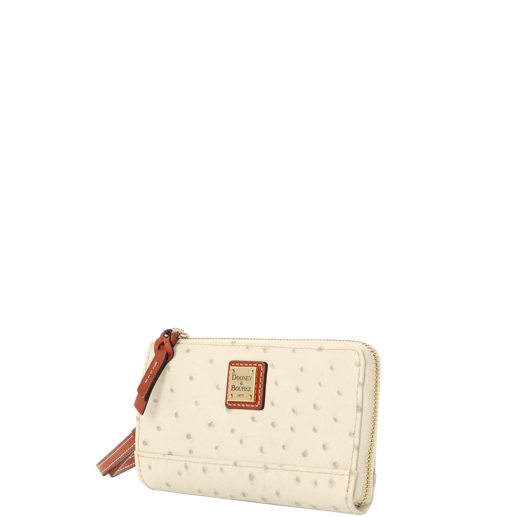 Dooney & Bourke Ostrich Folded Zip Wristlet