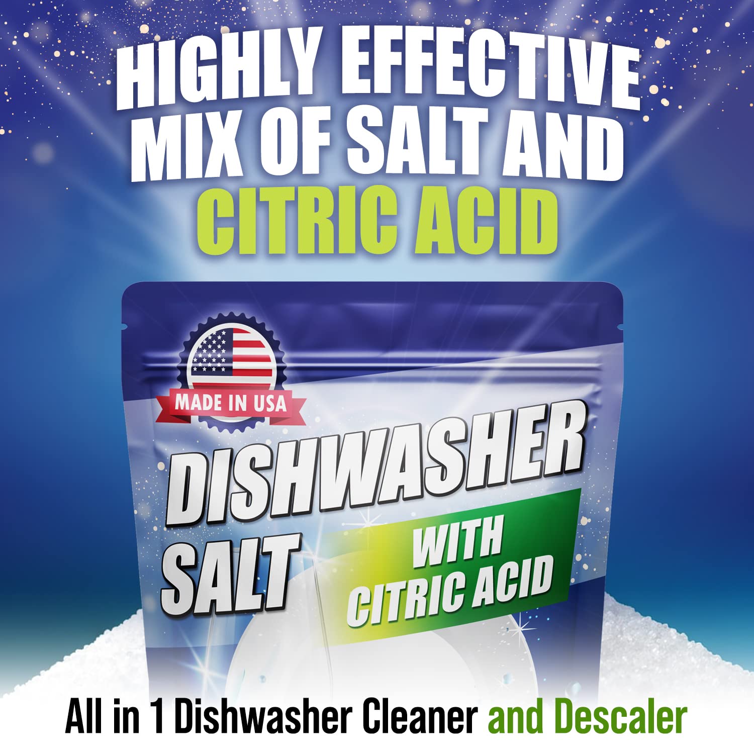 Impresa Dishwasher Salt Water Softener - 5 lbs - Protects From Hard Water Residue and Limescale - Compatible with Bosche, Miele, Thermador, Whirlpool, and More - 100% Pure Coarse Grain Salt