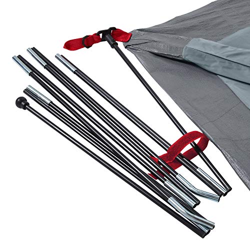 Coleman Skydome Camping Tent, 2/4/6/8 Person Family Dome Tent with 5 Minute Setup, Strong Frame can Withstand 35MPH Winds, Roomy Interior with Extra Storage Included