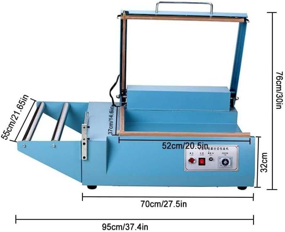 JYXYXSCP Heat Sealer Shrink Wrap Machine Impulse,L-Bar Manual Packing Sealing for Retail Industrial,Adjustable Time,Simultaneous Sealing&Cutting