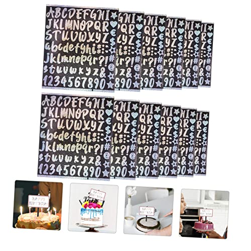 Housoutil 36 Sheets Alphanumeric Kit letters mailbox stickers vinyl letter stickers window sticker digital sign gold number stickers Self-Adhesive Decals for Signs outdoor mailbox numbers