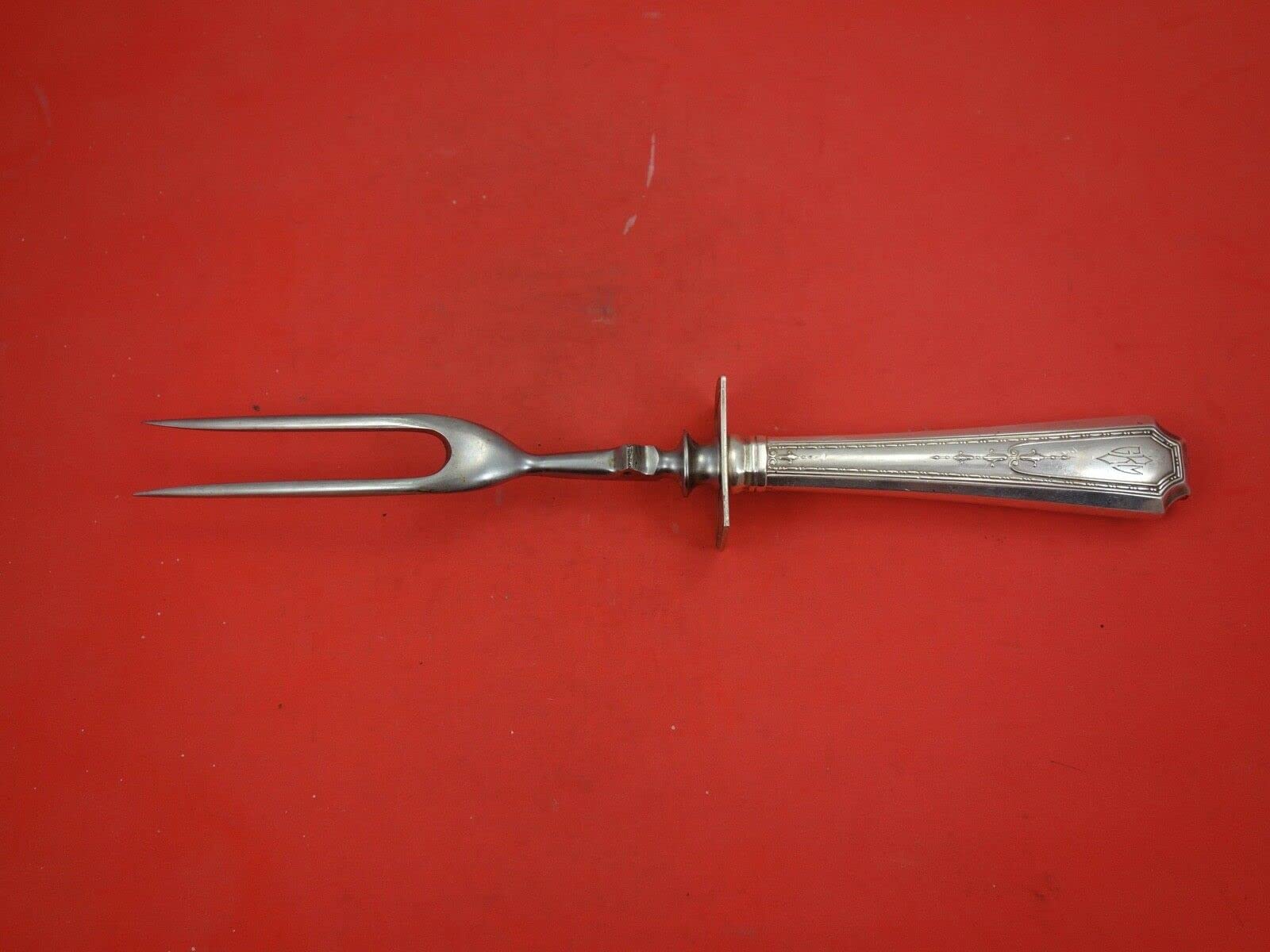Colfax by Durgin-Gorham Sterling Silver Roast Carving Fork HH WS 11 1/2"