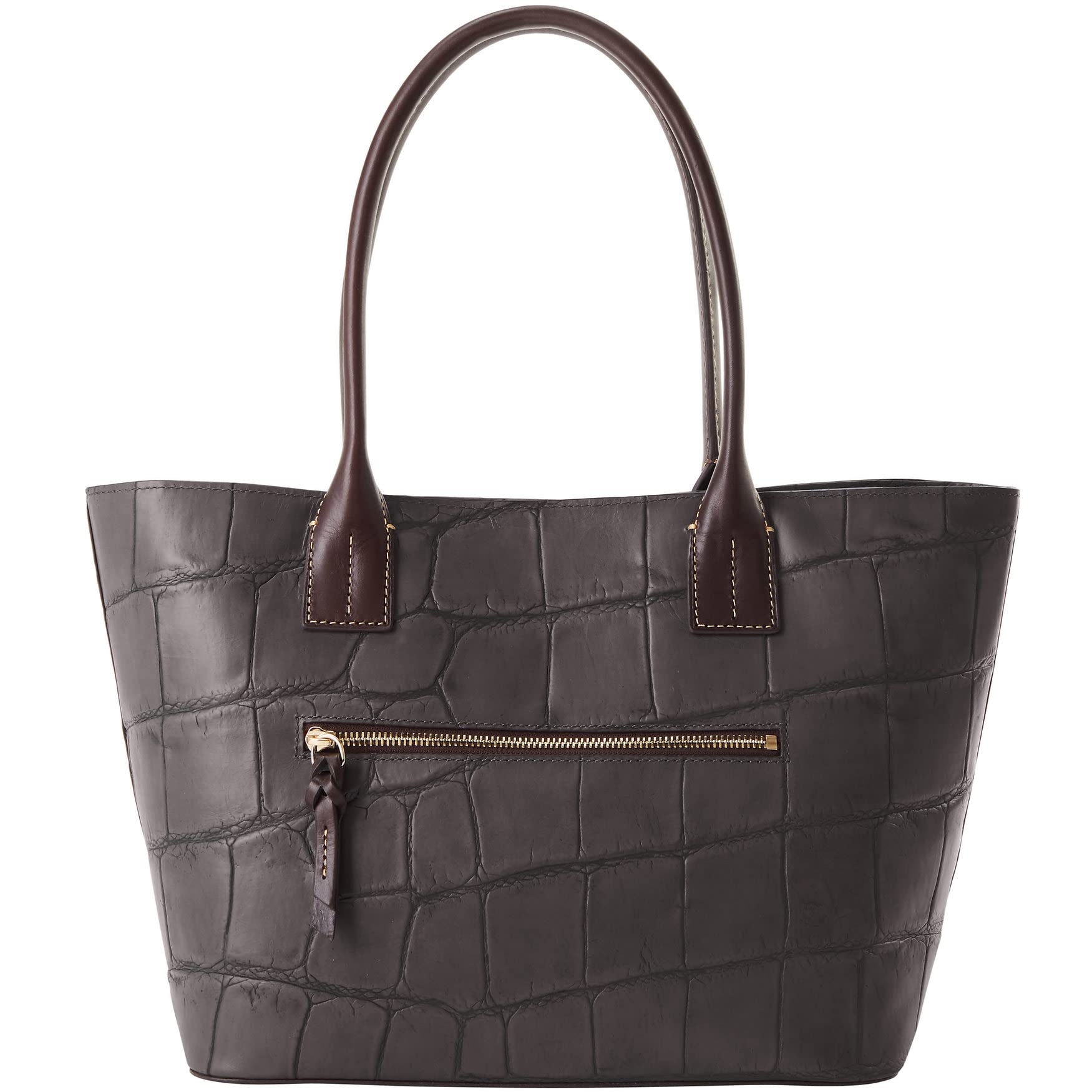 Dooney & Bourke Handbag, Denison Small Russel Tote - Smoke Brown Tmoro