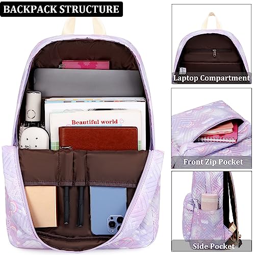 JIANYA Backpack for School Girls Backpacks Kids Backpack with Lunch Box Lightweight Bookbag School Bag for Preteen Girl