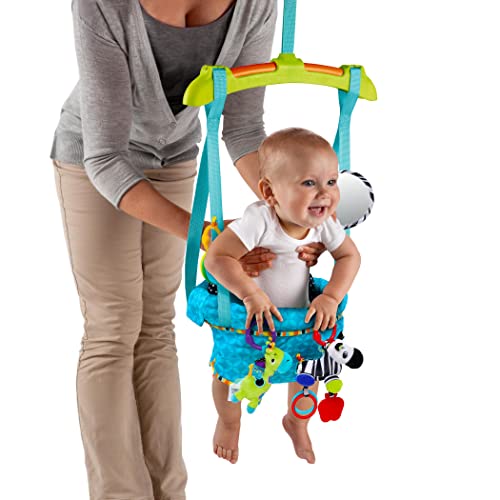 Bright Starts Bounce 'n Spring Deluxe Door Jumper for Baby with Adjustable Strap, 6 Months and Up, Max Weight 26 lbs