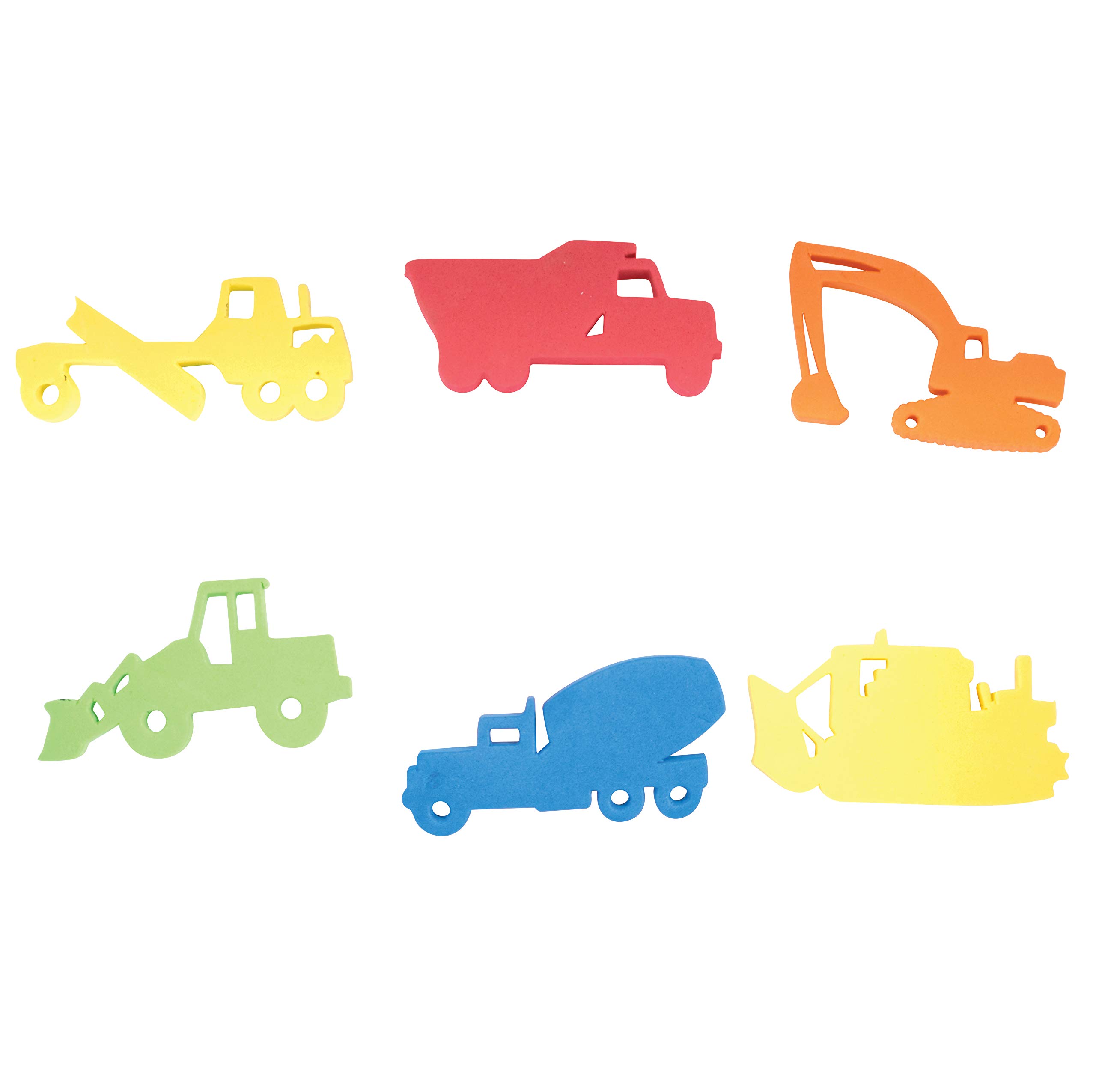 READY 2 LEARN Giant Stampers - Construction Vehicles - Set of 6 - Easy to Hold Foam Stamps for Kids - Arts and Crafts Stamps for Displays, Posters, Signs and DIY Projects