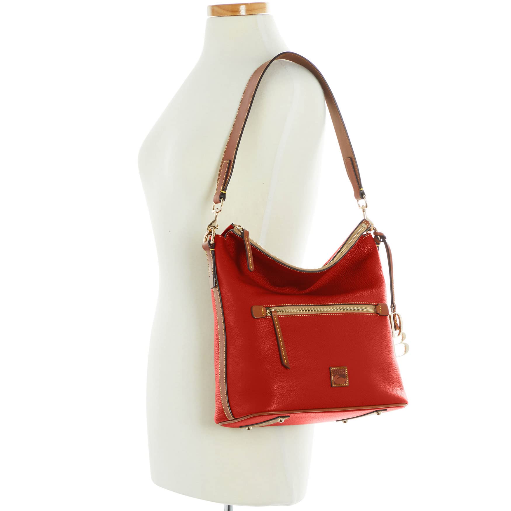 Dooney & Bourke Handbag, Pebble Grain Large Sac Shoulder Bag - Terracotta