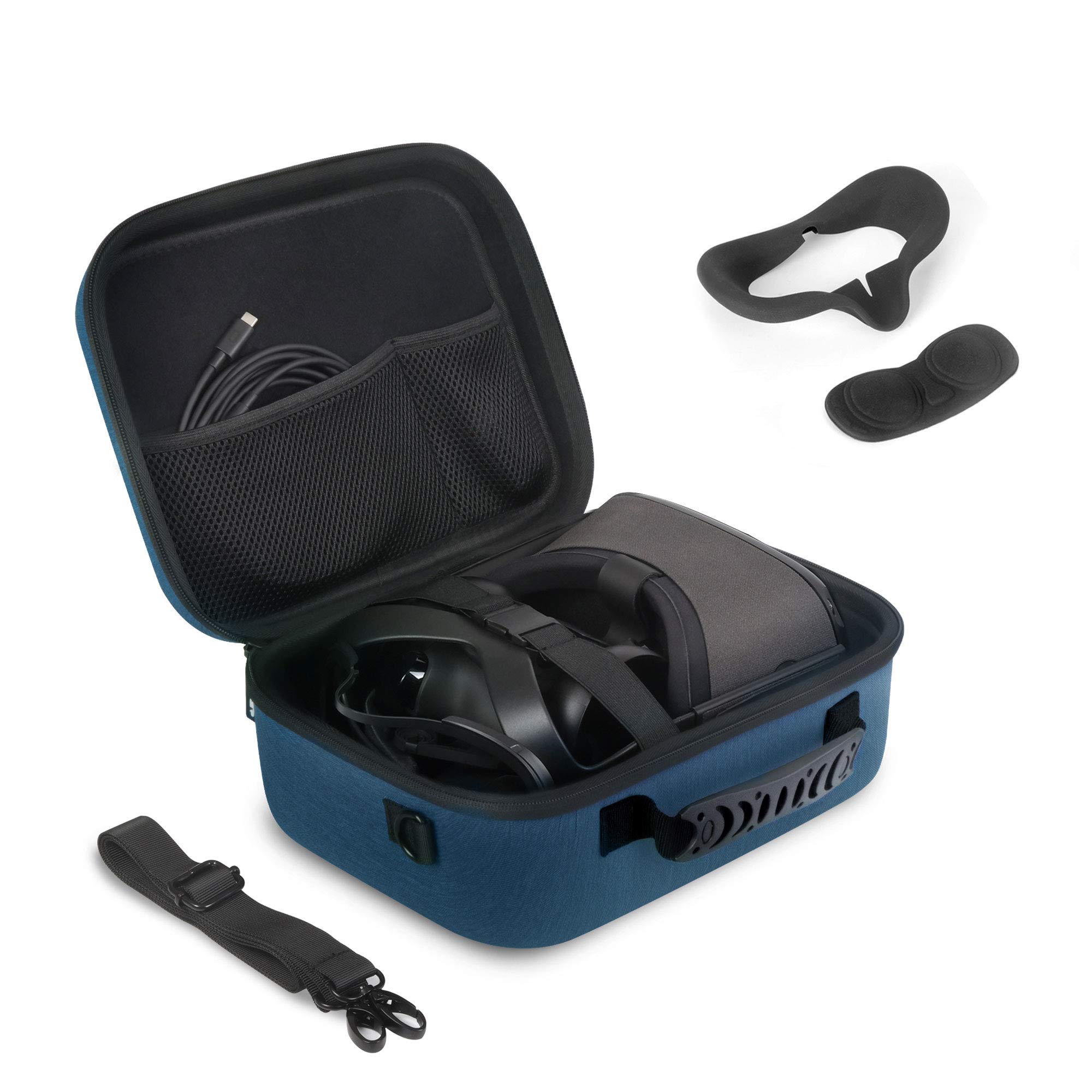 Case for Meta Quest JSVER Carrying Case for Meta/Oculus Quest VR Gaming Headset and Controllers Accessories, Portable Hard Shell Protective Travel Storage Case for Meta Quest with Shoulder Strap