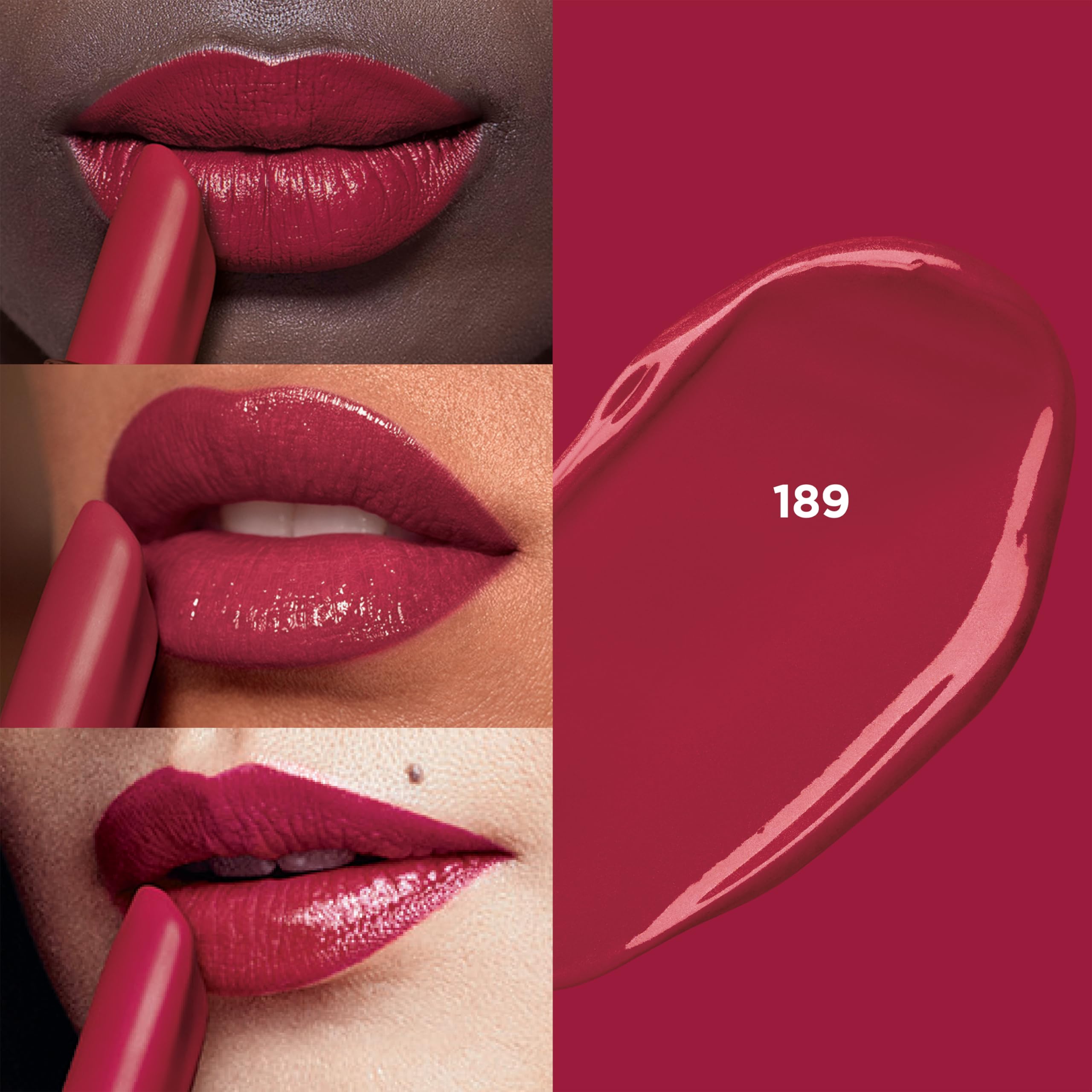 L'Oreal Paris Colour Riche Red Lipstick, Long Lasting, Satin Finish Smudge Proof Lipstick with Hydrating Argan Oil & Vitamin E, Reds of Worth, Ambitious Red, 0.13 Oz