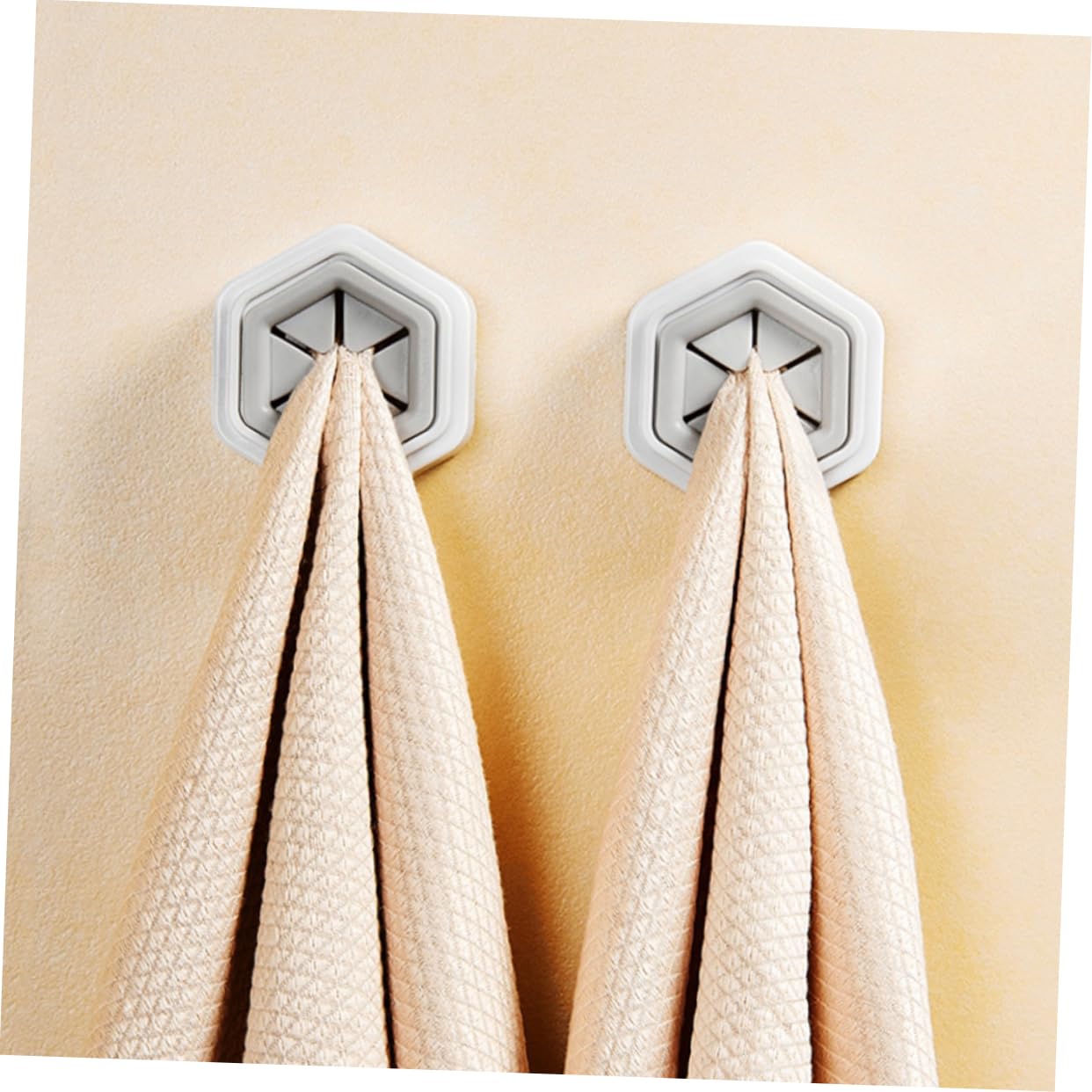 FONDOTIN 4pcs Japanese Towel Rack Adhesive Kitchen Towel Hooks Wall Mount Towel Holders for Bathroom Cabinet Garage Binder Bathroom Towel Holder Japanese-Style Abs Shelf